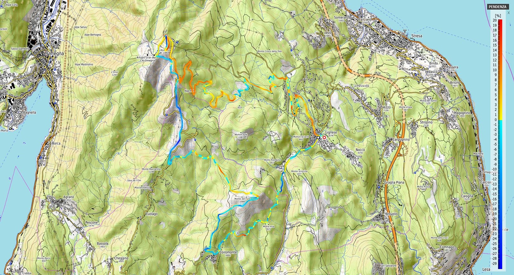 Monte Mottarone e Monte del Falò – Salita da Gignese – Itinerari-mtb.it